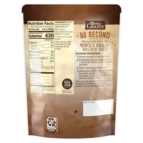 Earthly Grains Whole Grain Brown Ready to Serve Rice, 8.8 oz